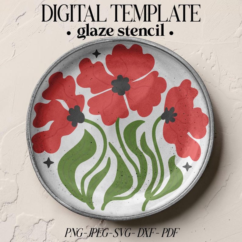 Glaze Stencil Sheet for Craft Cutter | Cut Pattern for Glaze | Glazing ...