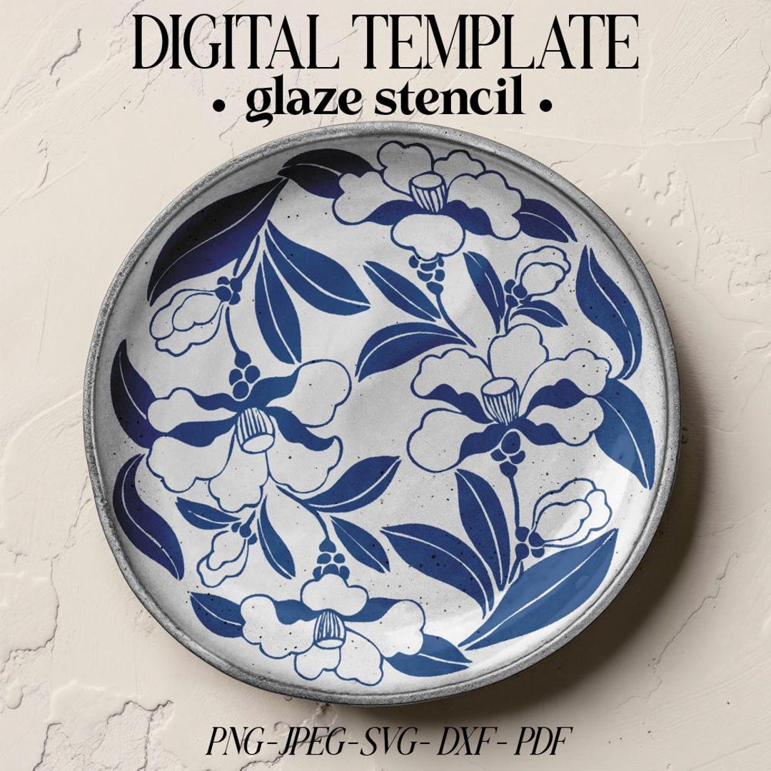 Glaze Stencil Sheet for Craft Cutter | Cut Pattern for Glaze | Glazing ...