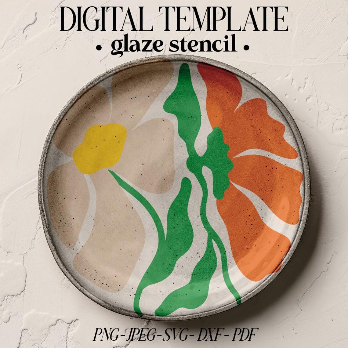 Pottery Glaze Stencil Sheet | Craft Cutter Template (digital Download ...