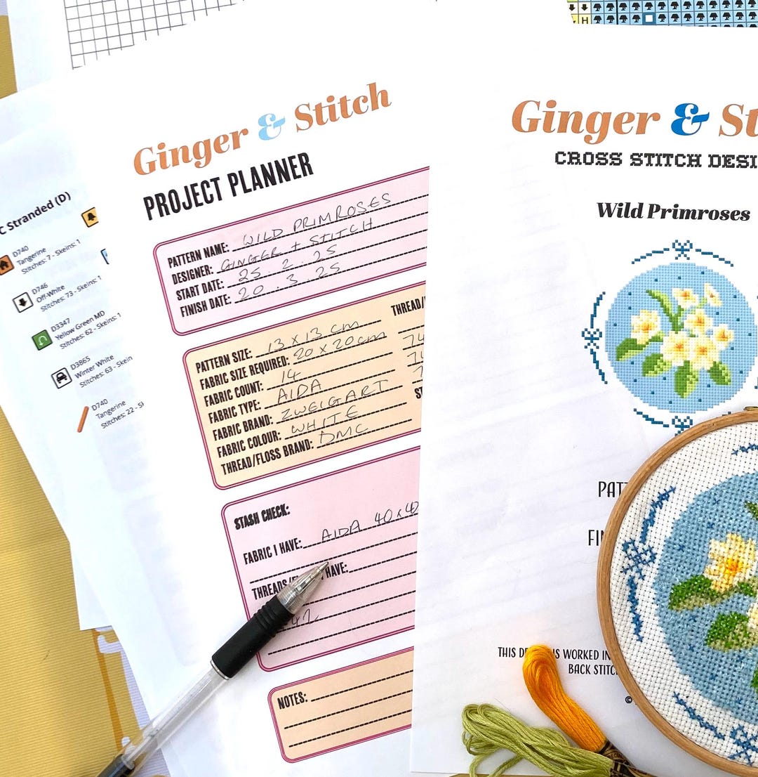 Cross Stitch Printable Project Planner – Instant Download PDF for ...