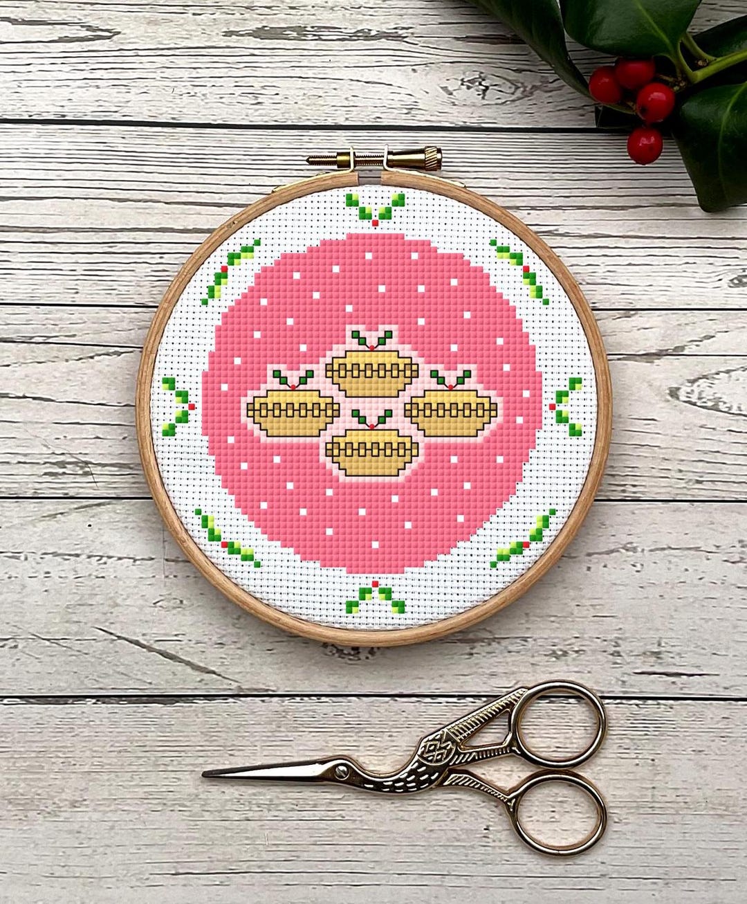 Mince Pies Cross Stitch Pattern: Instant Download PDF Chart - Etsy