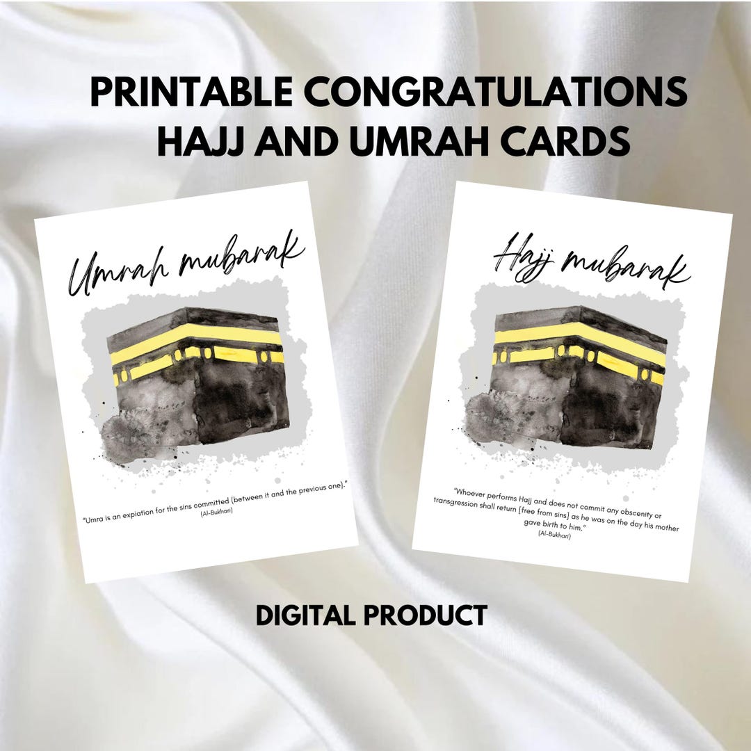 Printable Hajj and Umrah Congratulations Card Mubarak Umrah Mubarak ...