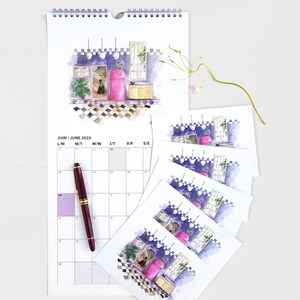 2025 Wall Calendar With Flower and Nature Poetic Watercolor ...
