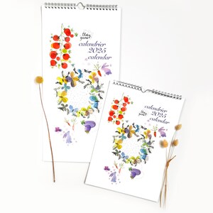 2025 Wall Calendar With Flower and Nature Poetic Watercolor ...