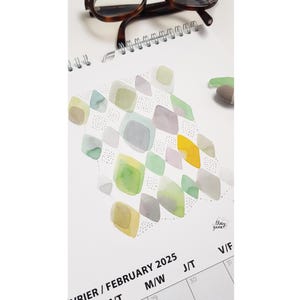A4 Wall Calendar 2025, Calendar With Watercolor Illustrations, Calendar ...