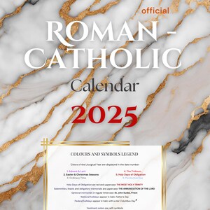 Digital Roman-catholic Calendar 2025 - Marble - Etsy