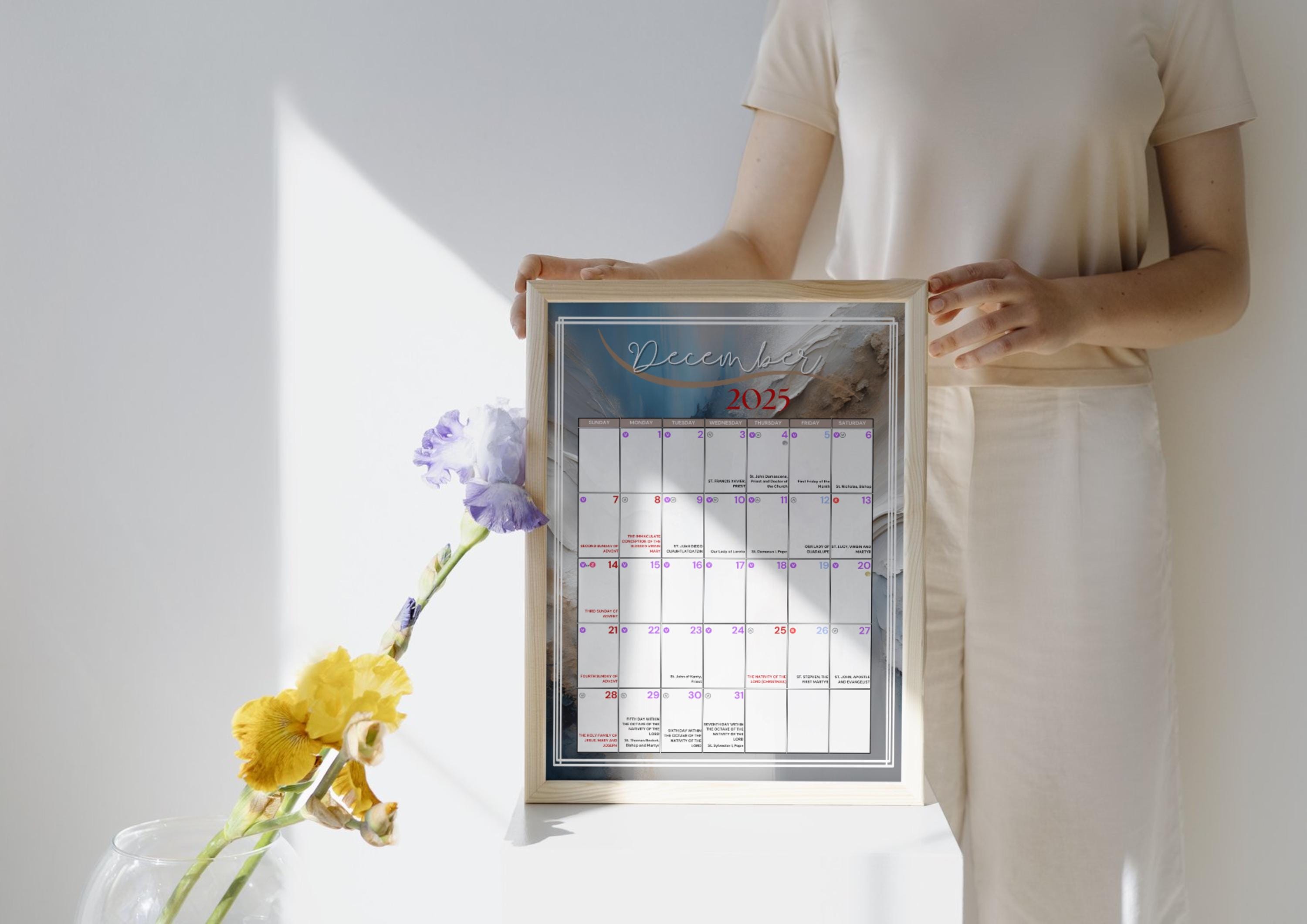 Digital Roman-catholic Calendar 2025 - Art - Etsy
