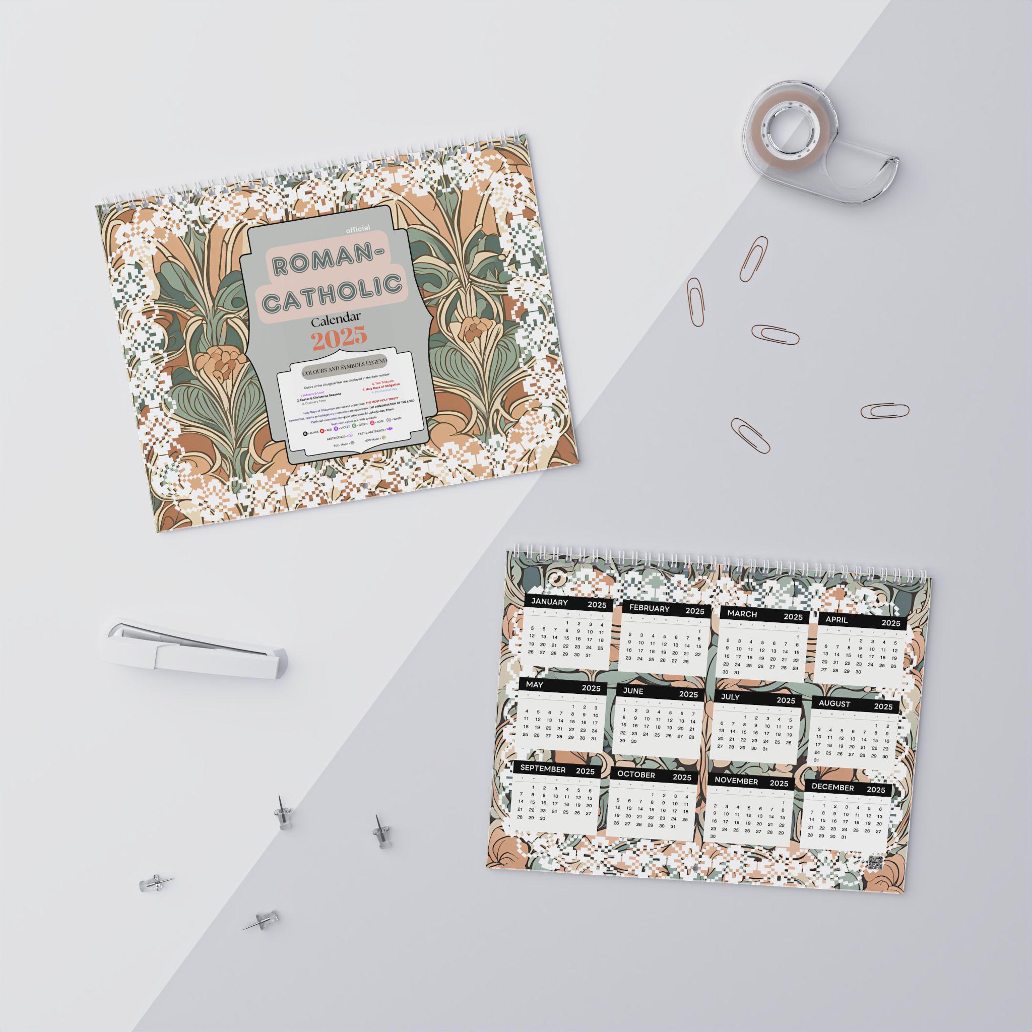 Roman-catholic Wall Calendar (2025) - RETRO - Etsy