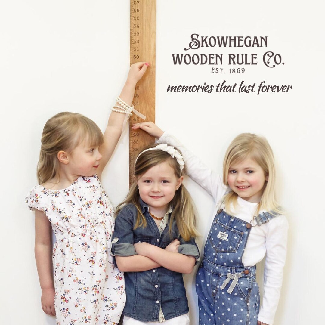 Personalized Timeline Growth Ruler, Wooden Growth Chart, Large Wooden ...