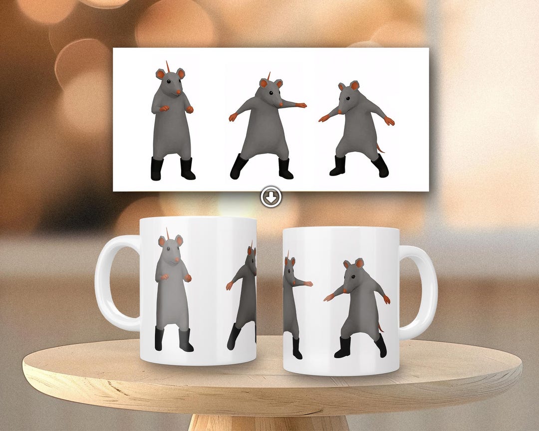 Rat Milton Dance Rat Meme Dancing Mug – Viral 3D Meme Rat From Tiktok ...