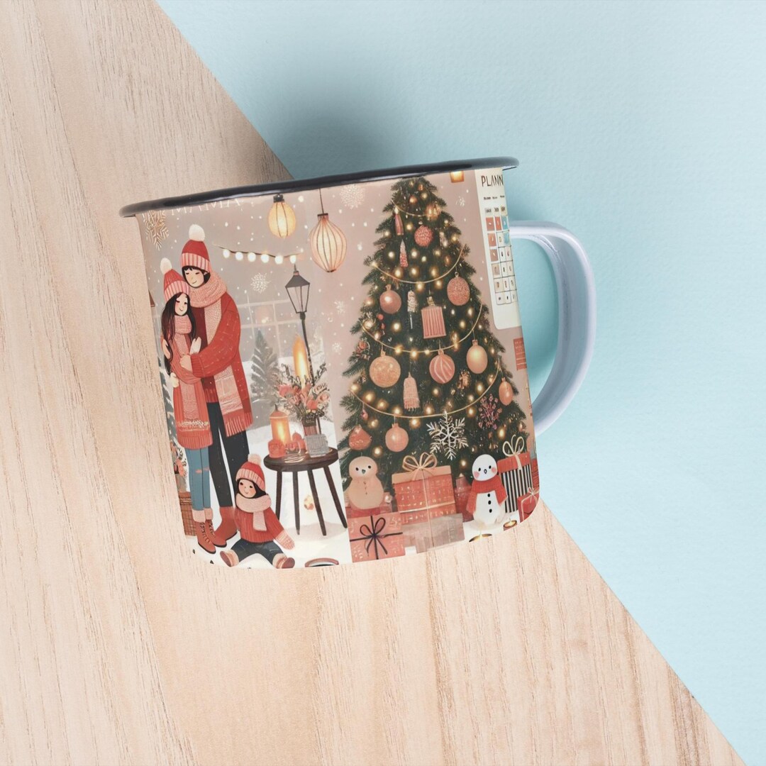 Christmas Mug Template, Sublimation Template SVG, Mug Wrap Template ...