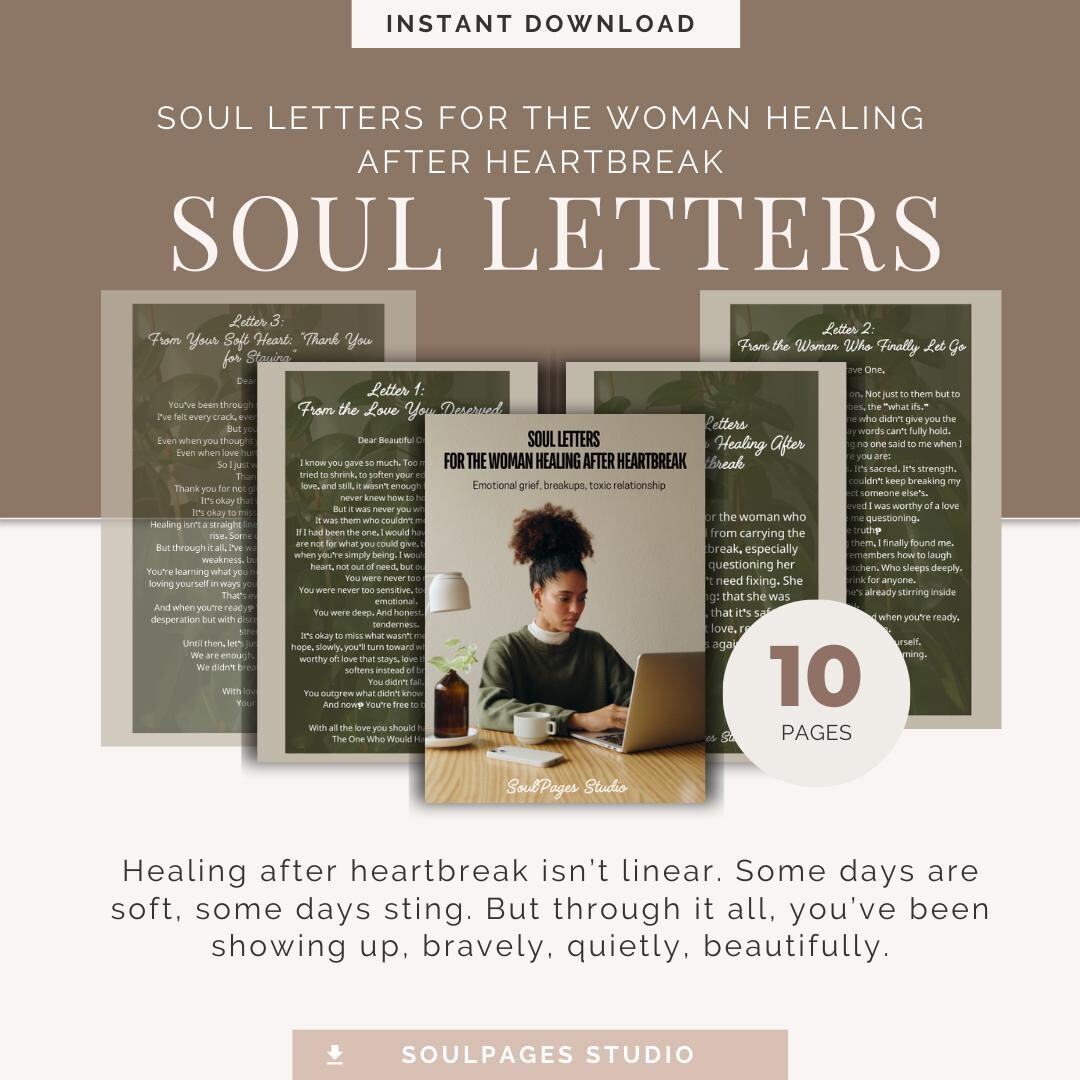 Soul Letter: Heartbreak Healing, Printable Self-care Gift (digital ...