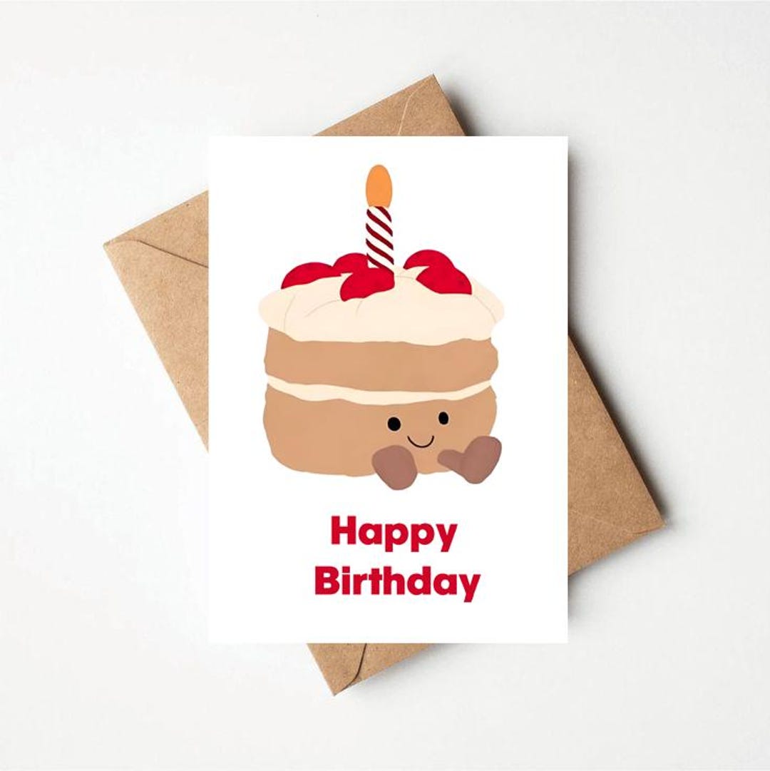Birthday Cake Jellycat Inspired Card | Greetings Day Card | Birthday ...