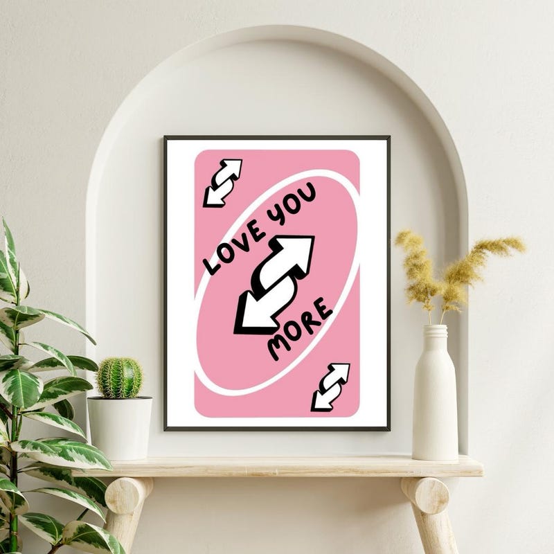 Love You More Uno Card - Etsy