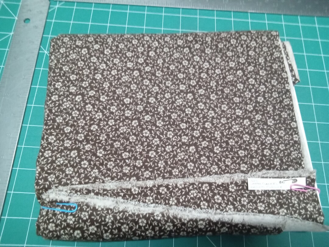 Brown Floral Print Cotton Flannel BTY Calico - Etsy