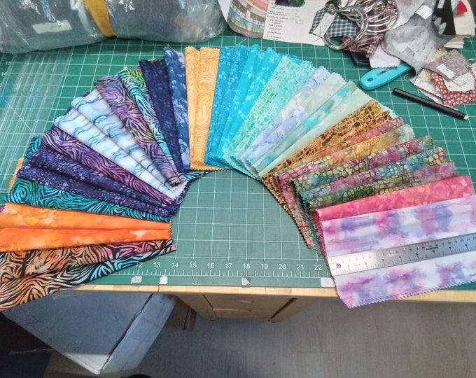 Maui Batiks Layer Cake 35 Ten by Ten-inch Squares Moda Assorted Colors ...