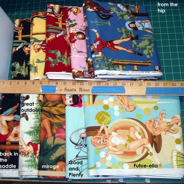 Pinup Girl Fabric - Etsy