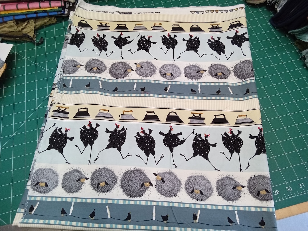 Wacky Chicken Cotton Fabric - by the Half Yard - Wash Day - 3624 - Etsy