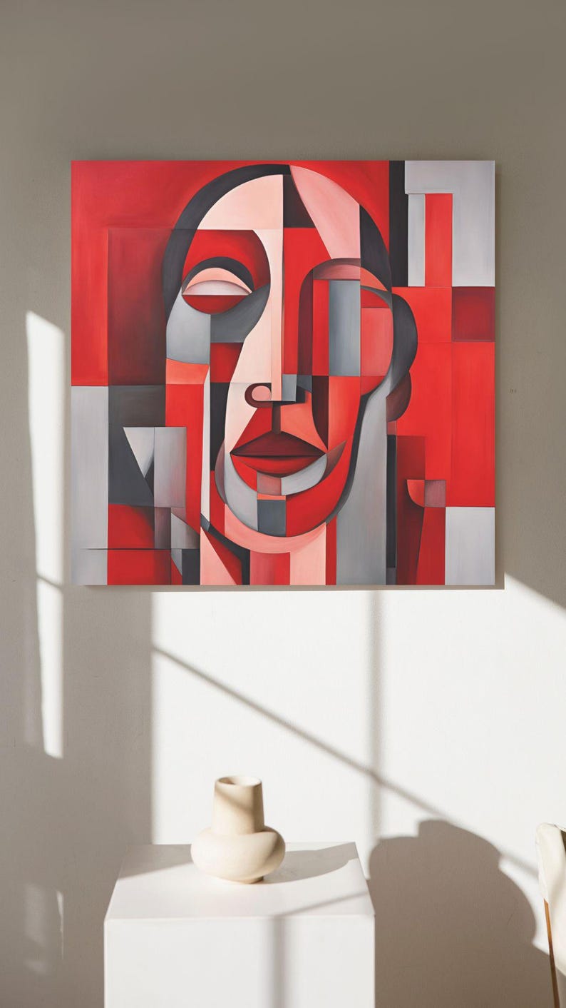 Cubism Wall Art | Abstract Wall Decor | Picasso Inspired Cubism Art ...