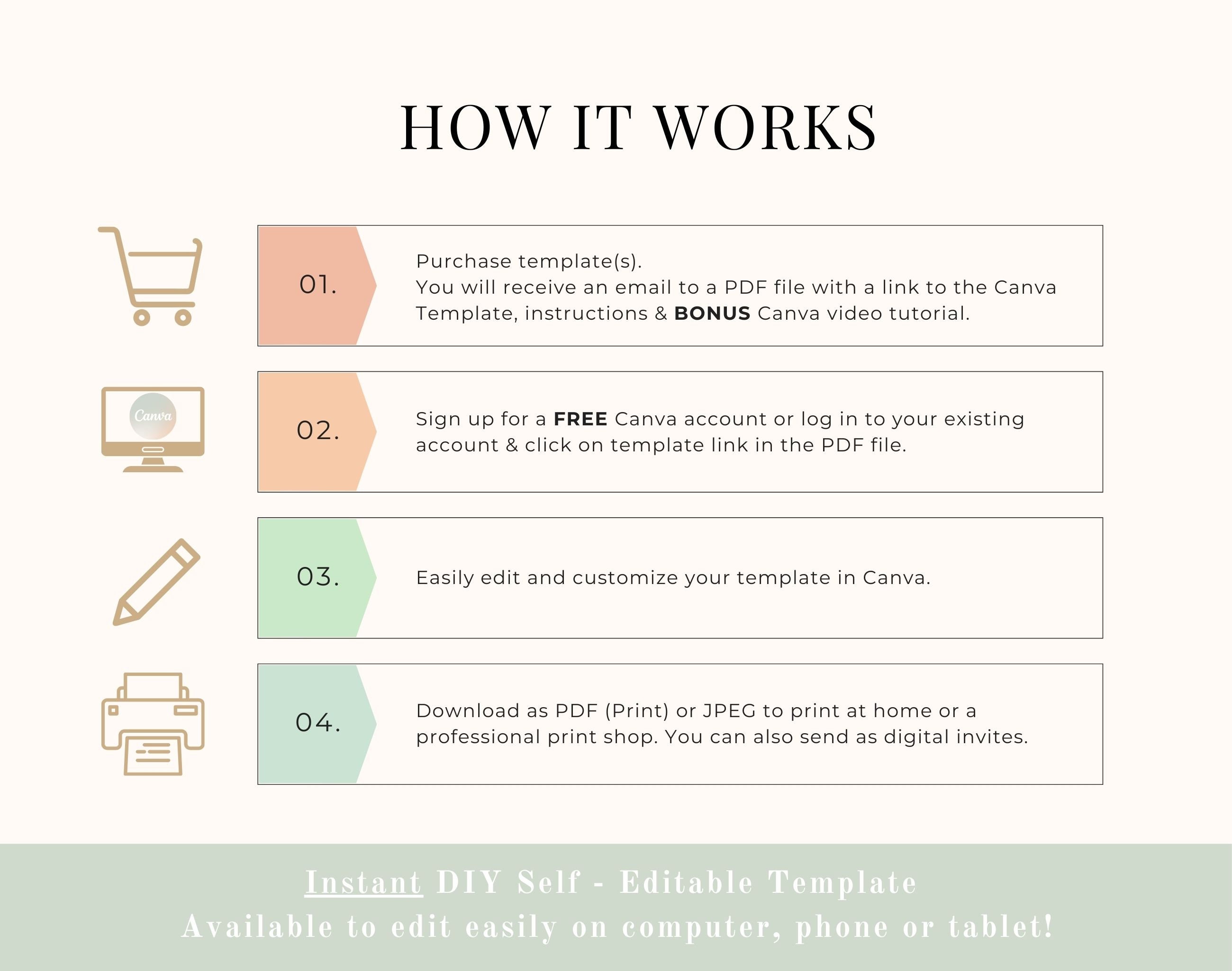 Personalised Christmas Place Cards EDITABLE TEMPLATES, Colourful ...