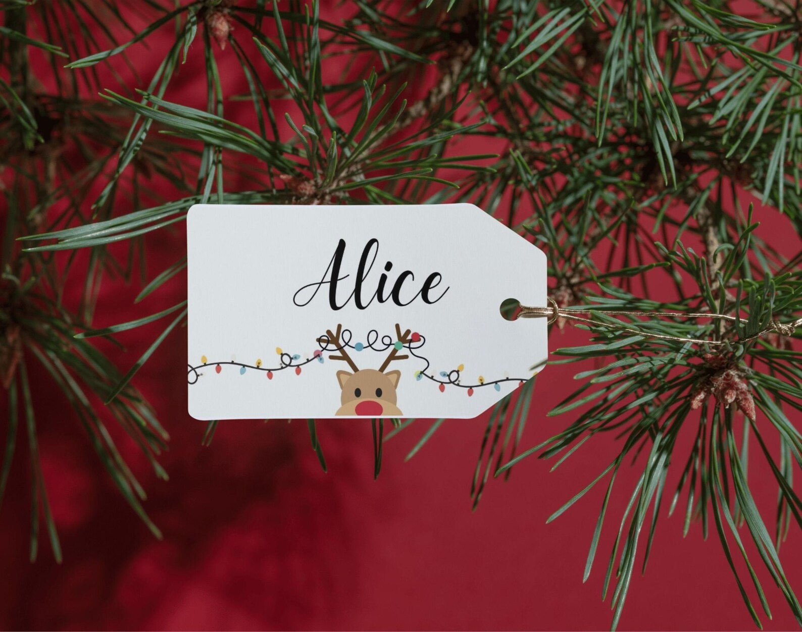 Personalised Christmas Place Cards EDITABLE TEMPLATES, Colourful ...