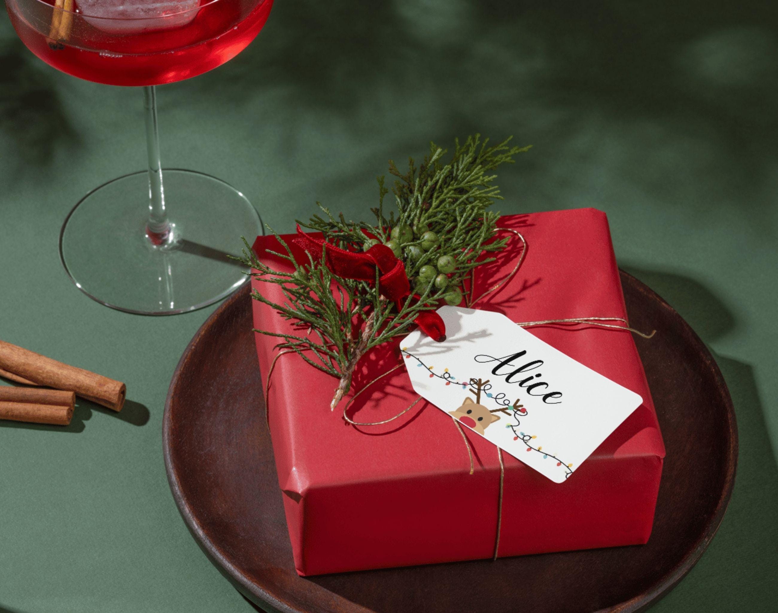 Personalised Christmas Place Cards EDITABLE TEMPLATES, Colourful ...