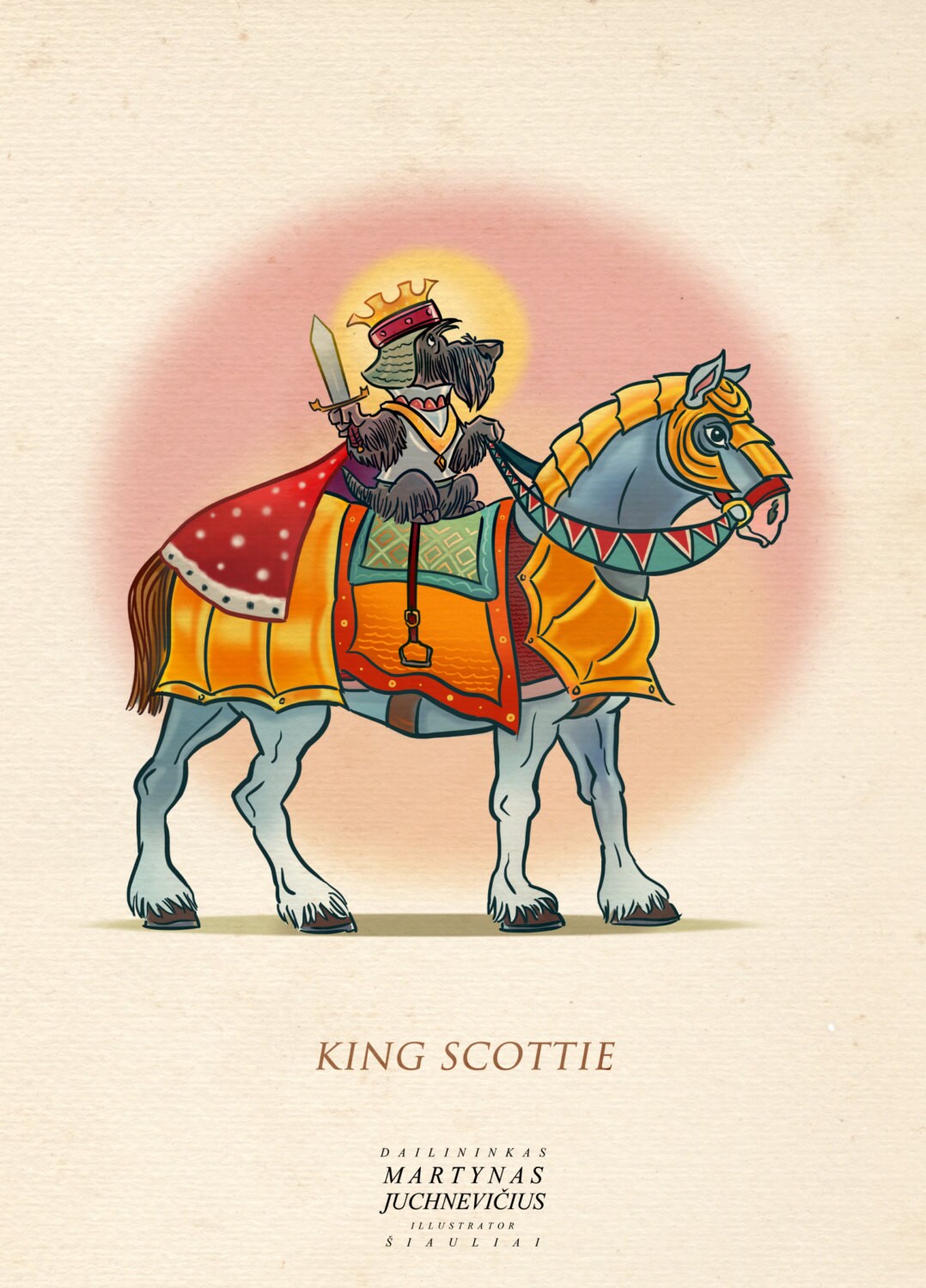 King Scottie Digital Print - Etsy