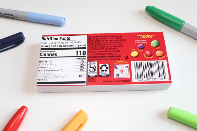 Skittles Original Candy Book Unique Candy Box Gifts for Birthdays ...