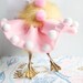 Pierrot Taxidermy Yellow Duckling, Pink Pom Pom Silly Sad Duck Clown ...