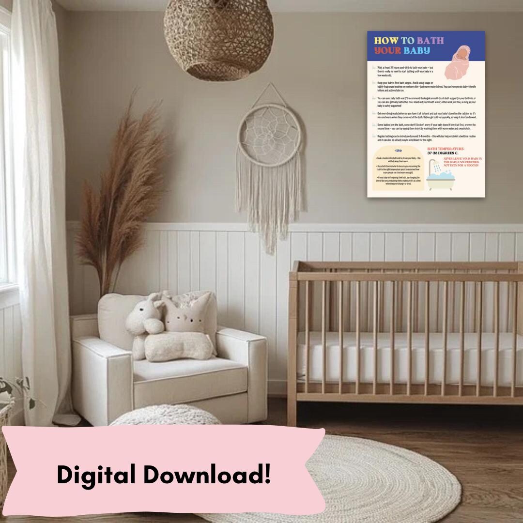 How to Bath Your Baby| Safe Newborn Bathing Guide | Infographic Info ...
