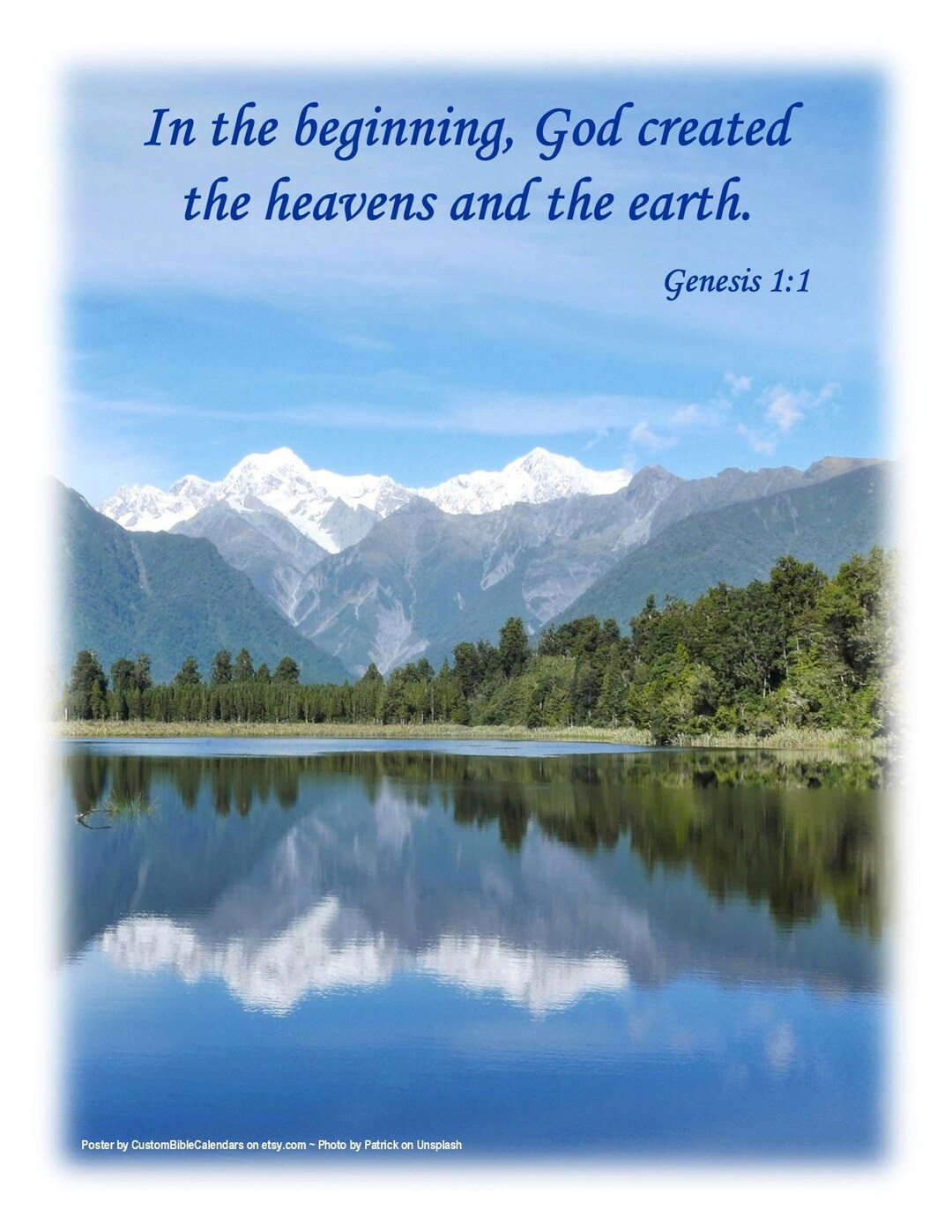 Downloadable Poster, Scenic Mountains and Lake. Your Choice of 7 ...