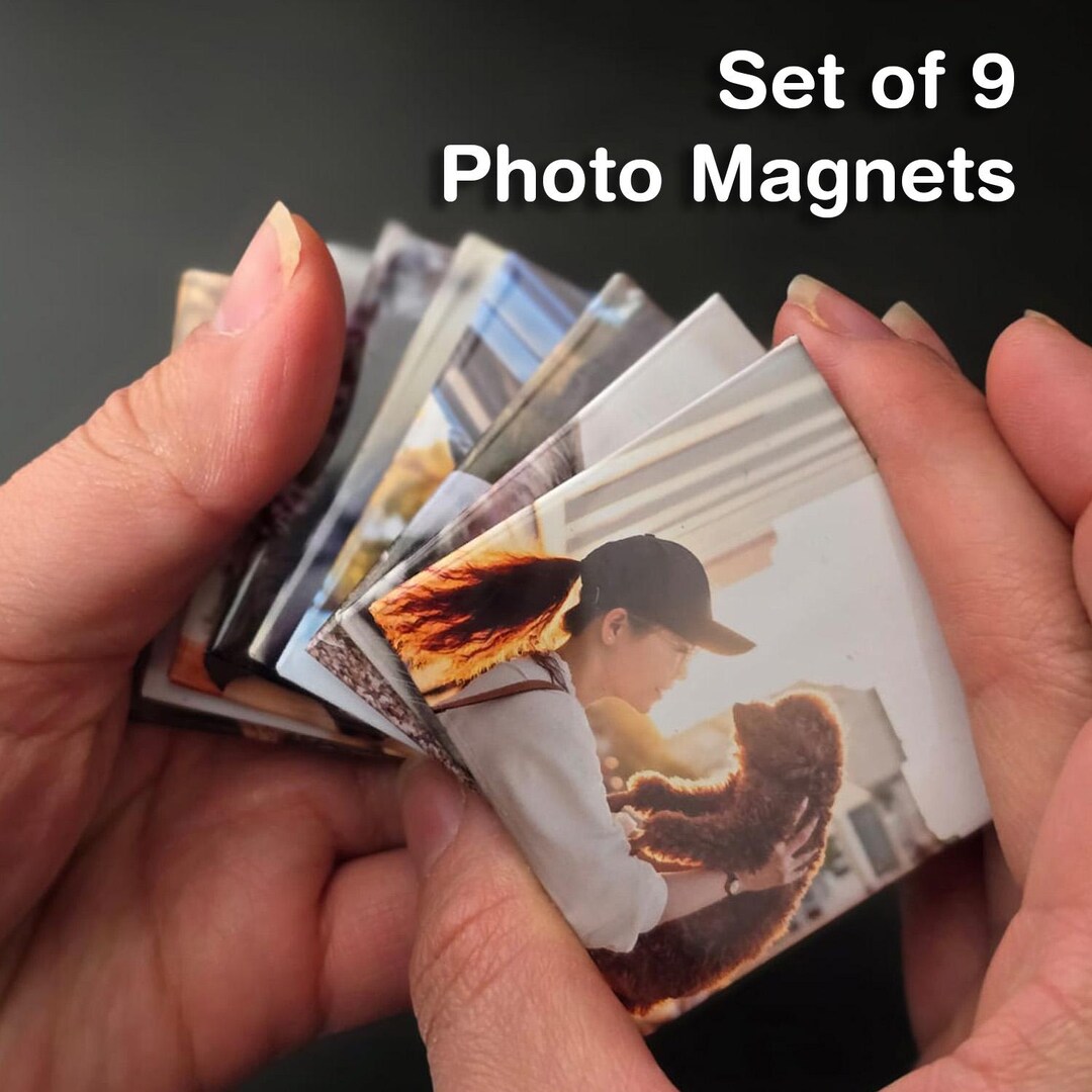 Custom Photo Fridge Magnets | Personalized Gift (set of 9) - Etsy