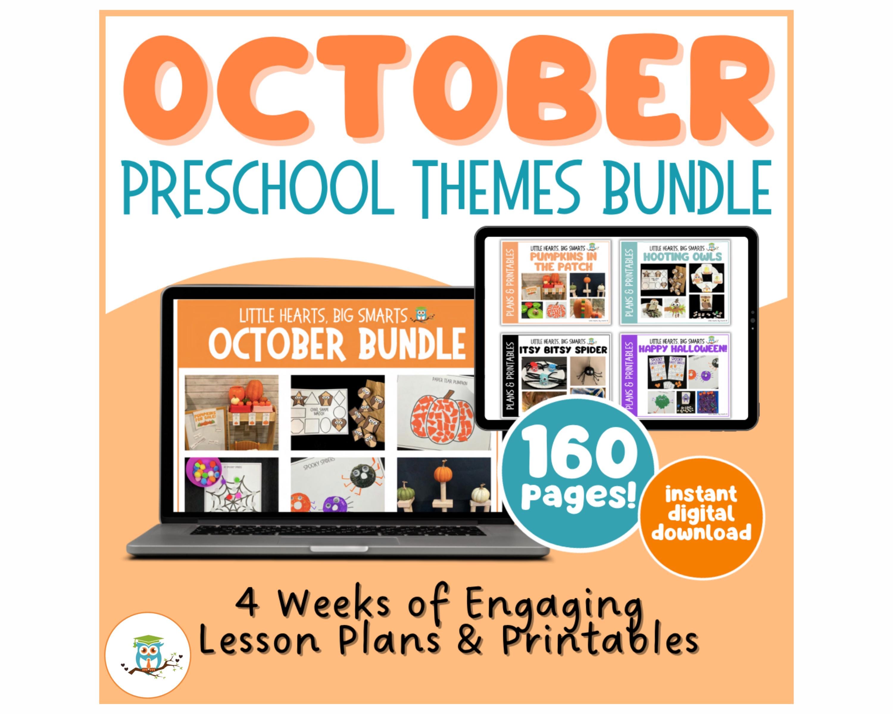 October Preschool Curriculum Bundle | 4 Fall Weekly Themes for Toddlers ...