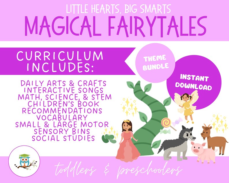 Fairytale Stories Pre-k Activities Book-focused Homeschool Curriculum ...