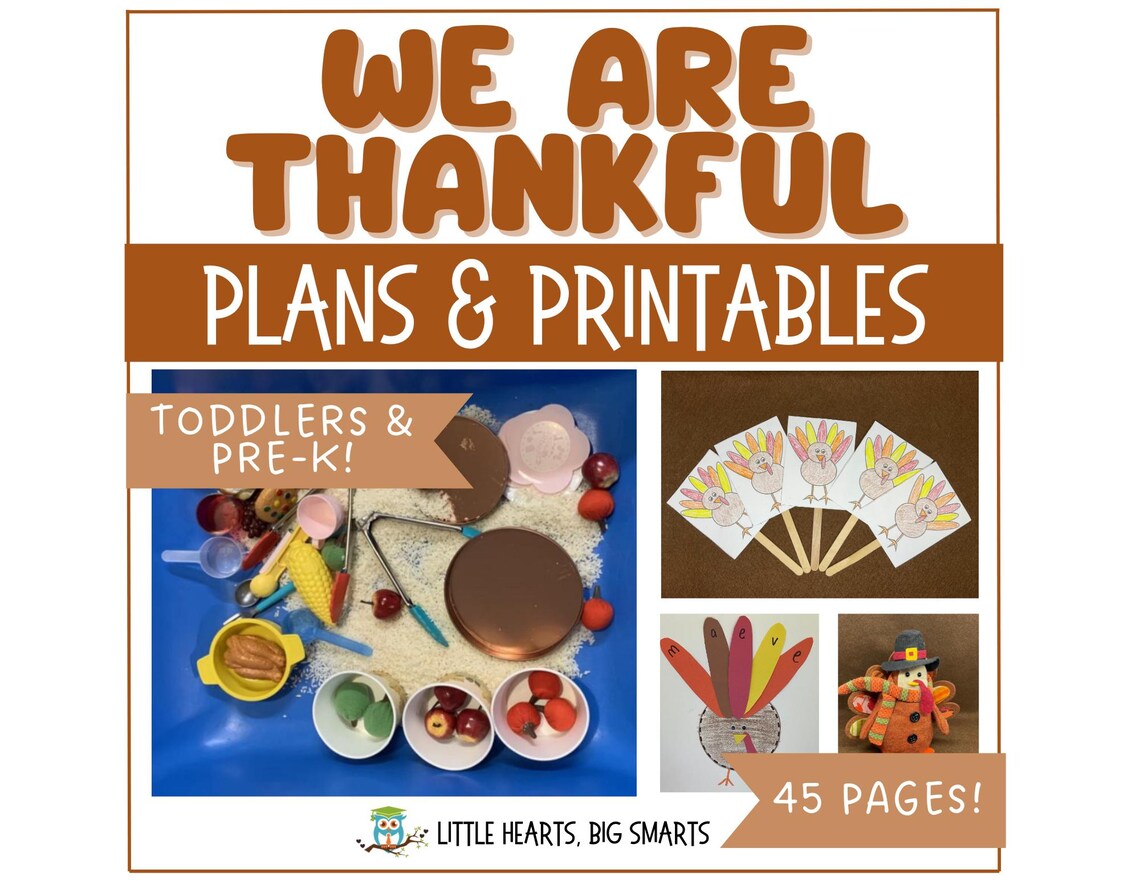 Thanksgiving Preschool Curriculum: Turkey Theme Activities (printable ...