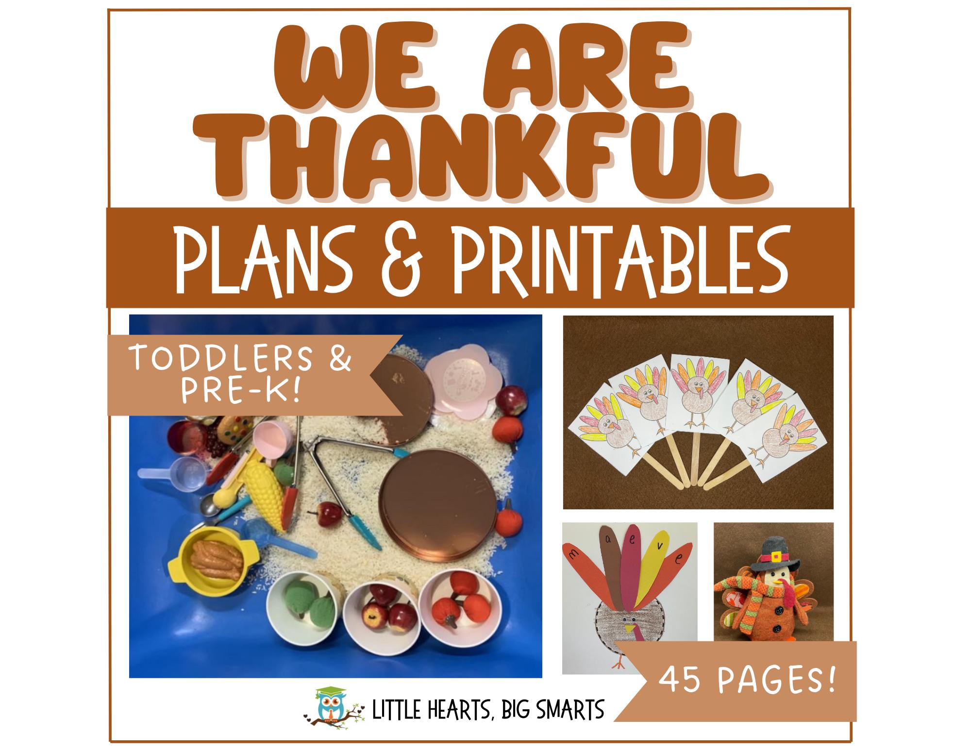 Thanksgiving Preschool Curriculum: Turkey Theme Activities (printable ...