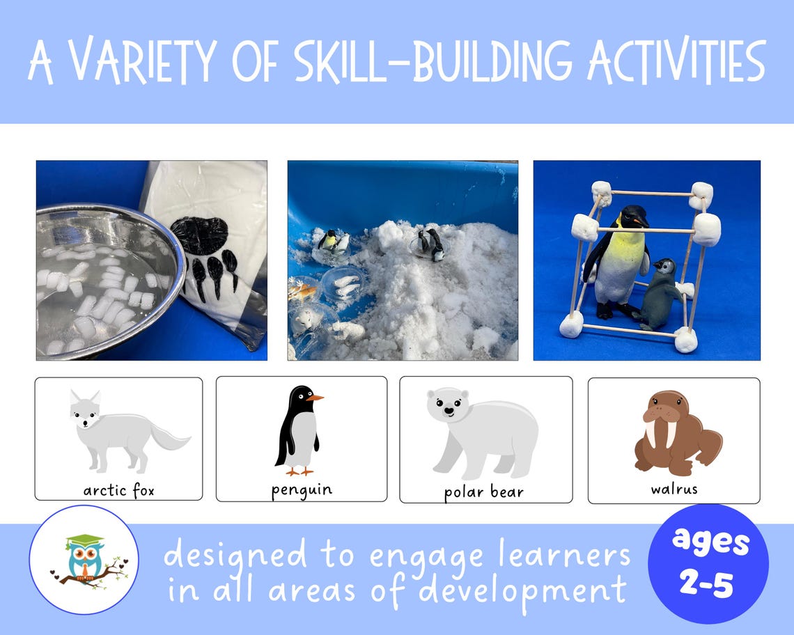 Arctic Animals Preschool Curriculum: Winter Theme Activities (printable ...