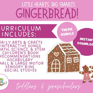 Gingerbread Preschool Unit | Toddler Winter Lesson Plans | Christmas ...