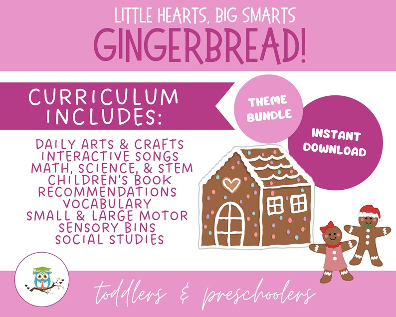 Gingerbread Preschool Unit | Toddler Winter Lesson Plans | Christmas ...