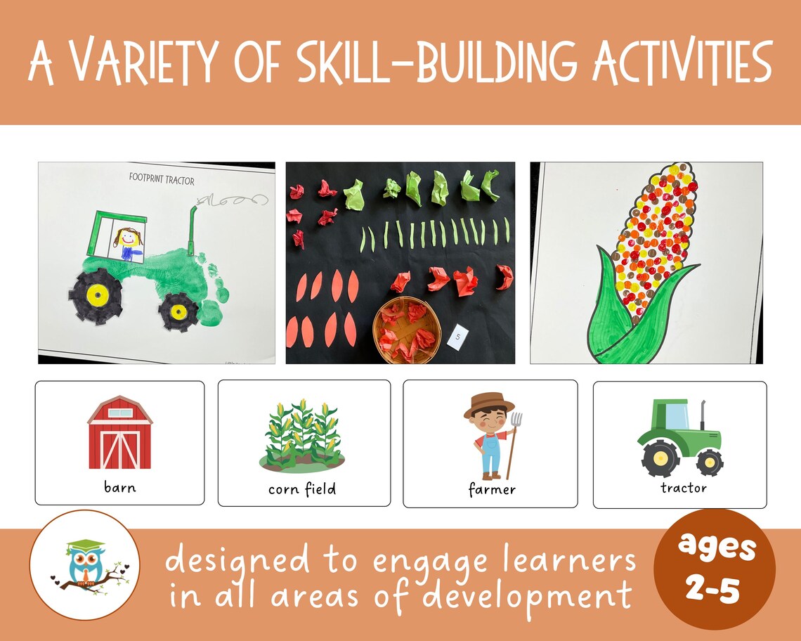 Harvest Time Preschool Curriculum: Fall Learning Activities & Farm ...
