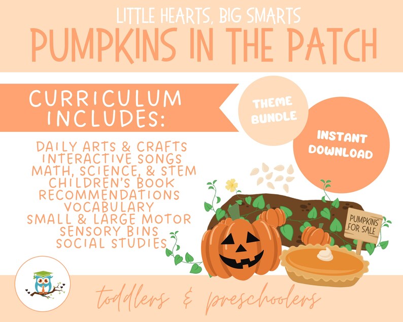 Pumpkin Patch Preschool Curriculum: Fall Learning Activities ...