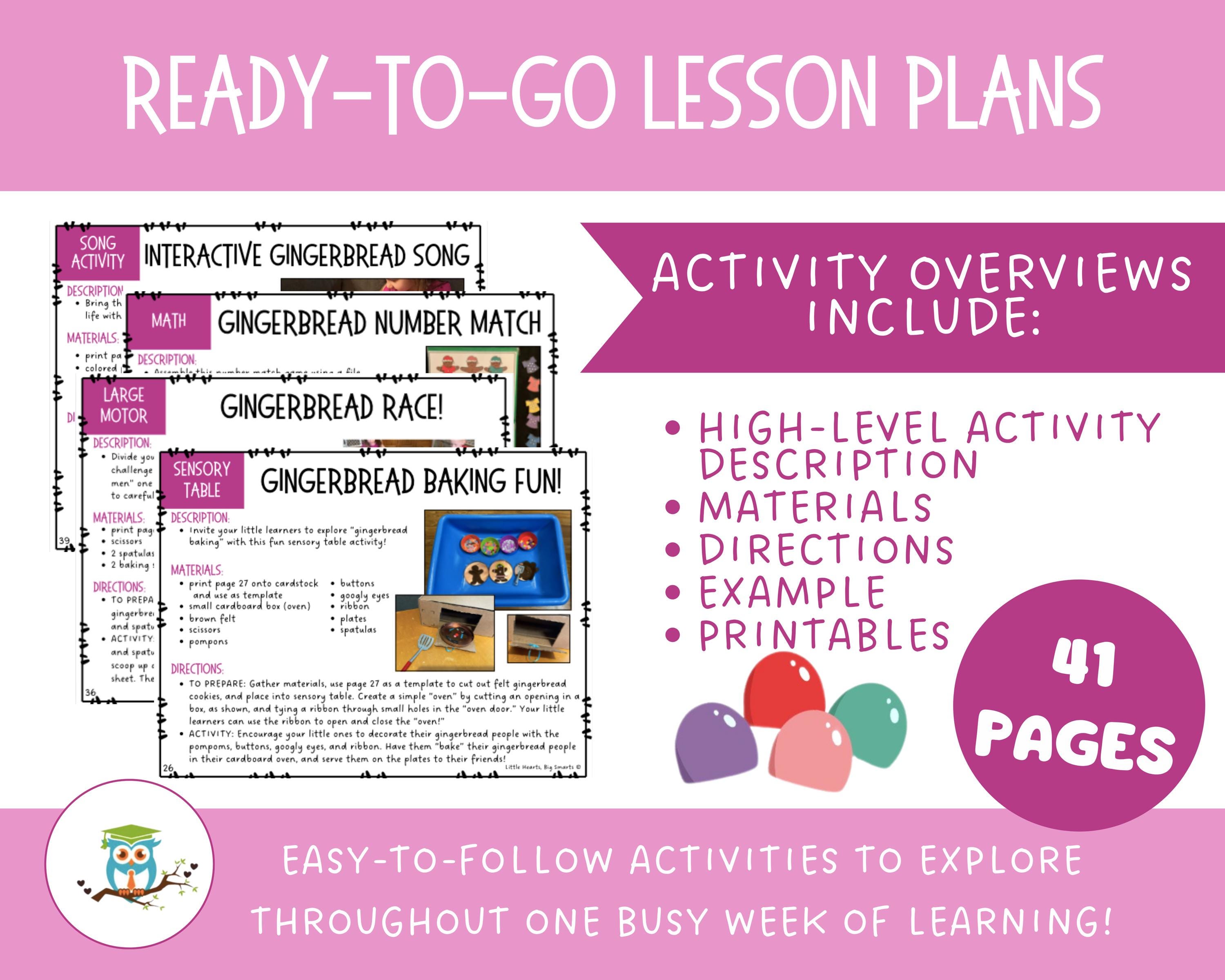 Gingerbread Preschool Unit | Toddler Winter Lesson Plans | Christmas ...