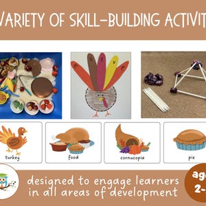 Thanksgiving Preschool Curriculum: Turkey Theme Activities (printable ...