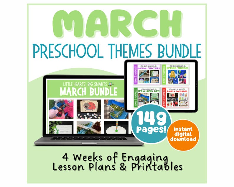 March Preschool Curriculum Bundle | 4 Spring Weekly Themes | Fairytales ...