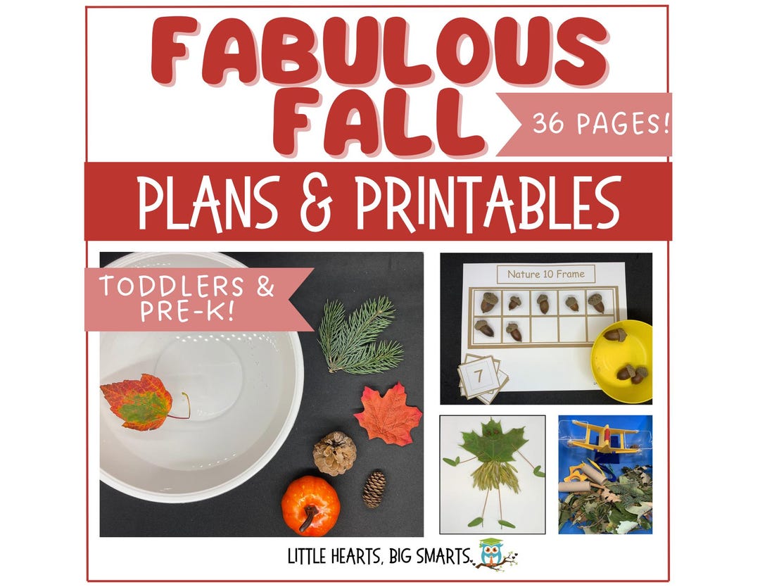Fall Preschool Curriculum: Apples, Leaves & Acorns (weekly Lesson Plans ...