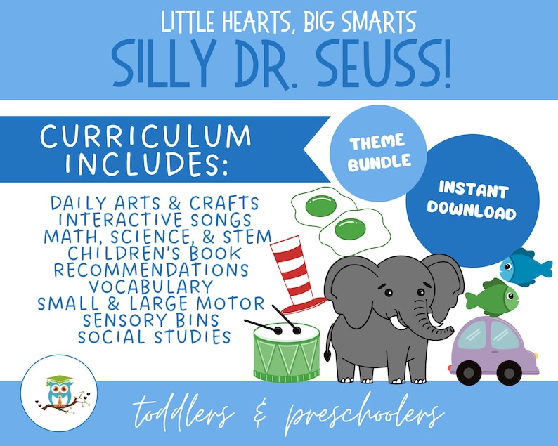 Dr Seuss Week Preschool Curriculum | Literacy Activities Lesson Plans ...