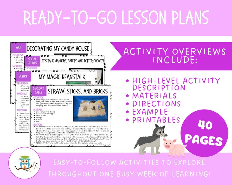 Fairytale Stories Pre-k Activities Book-focused Homeschool Curriculum ...
