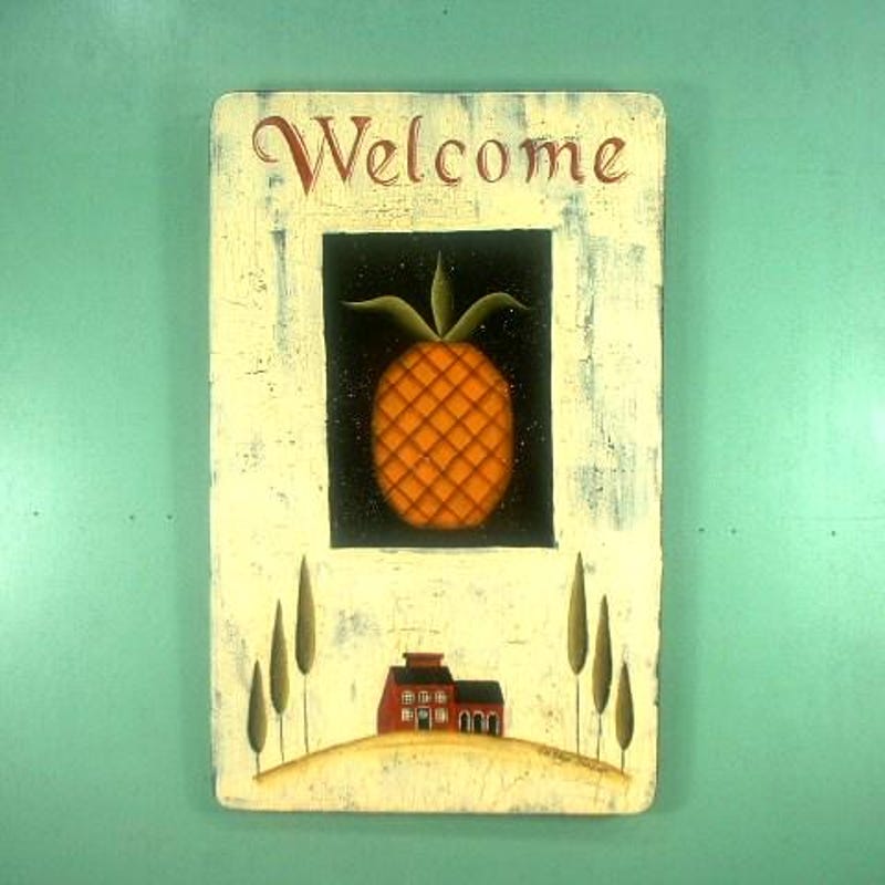 Primitive Welcome - Etsy