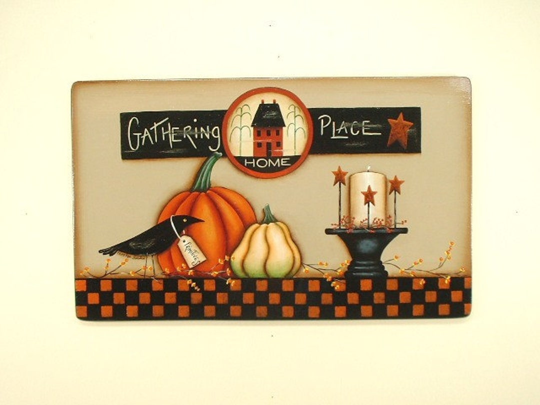 Home Place Sign 160, Fall Season Family Gathering Place Display ...