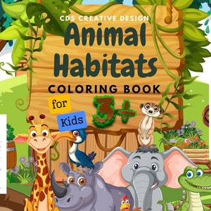 Animal Habitats Coloring Book for Kids | Fun and Educational Wildlife ...